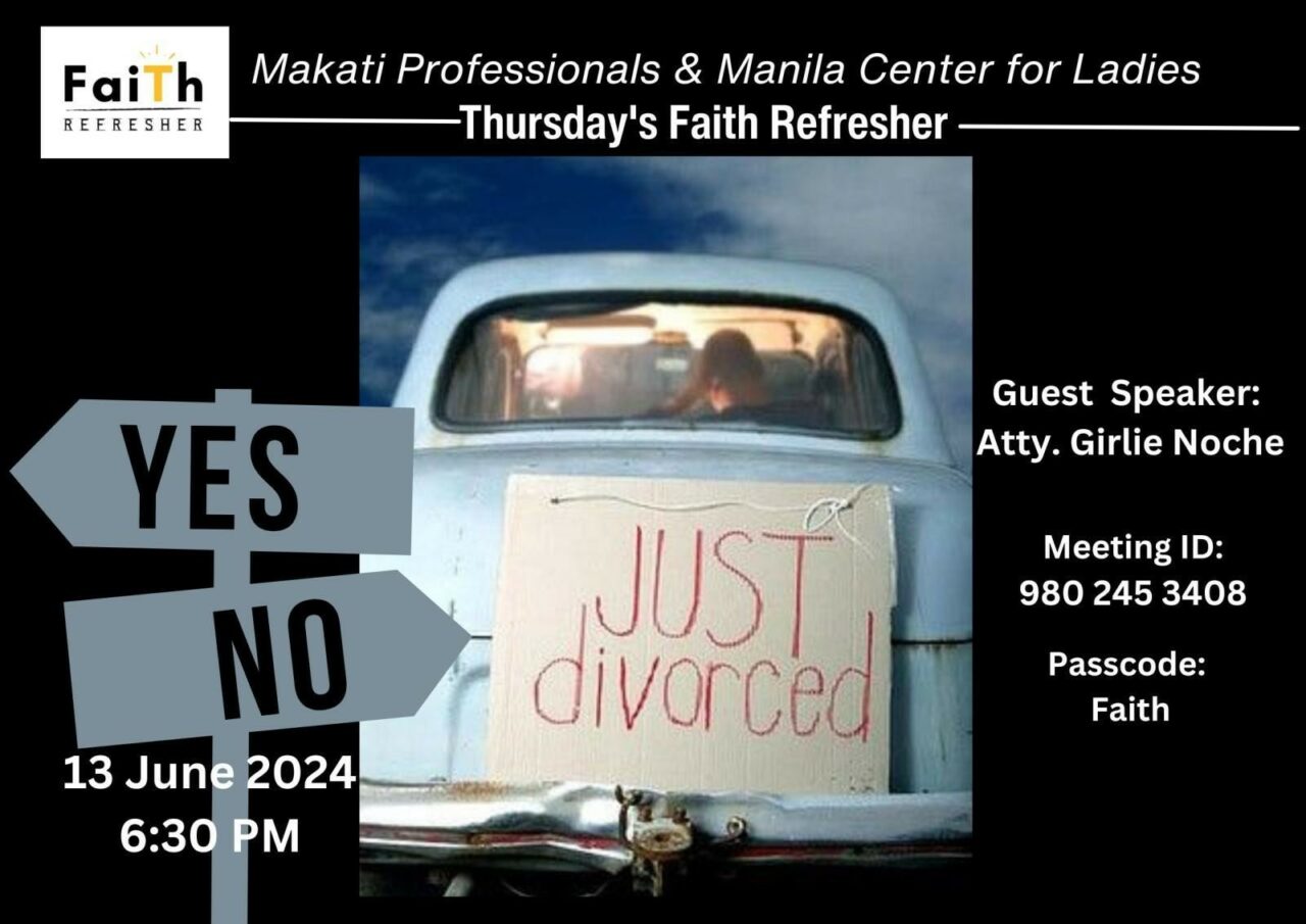 Invitation: “DIVORCE in the Philippines: Protecting the Common Good ...